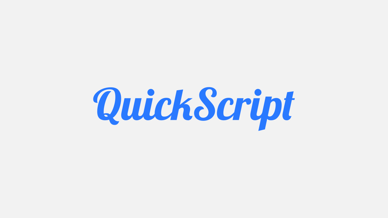 The QuickScript Programming Language